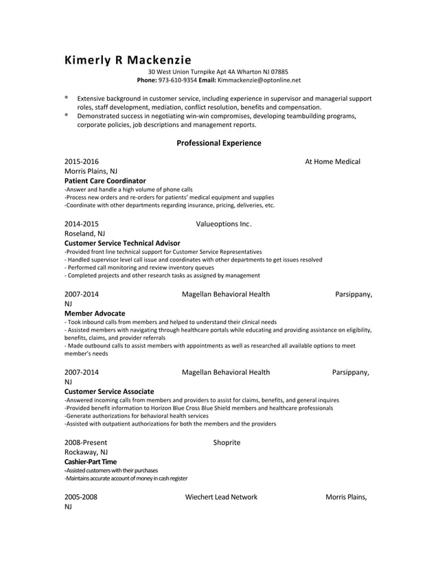 1 resent resume | RTF
