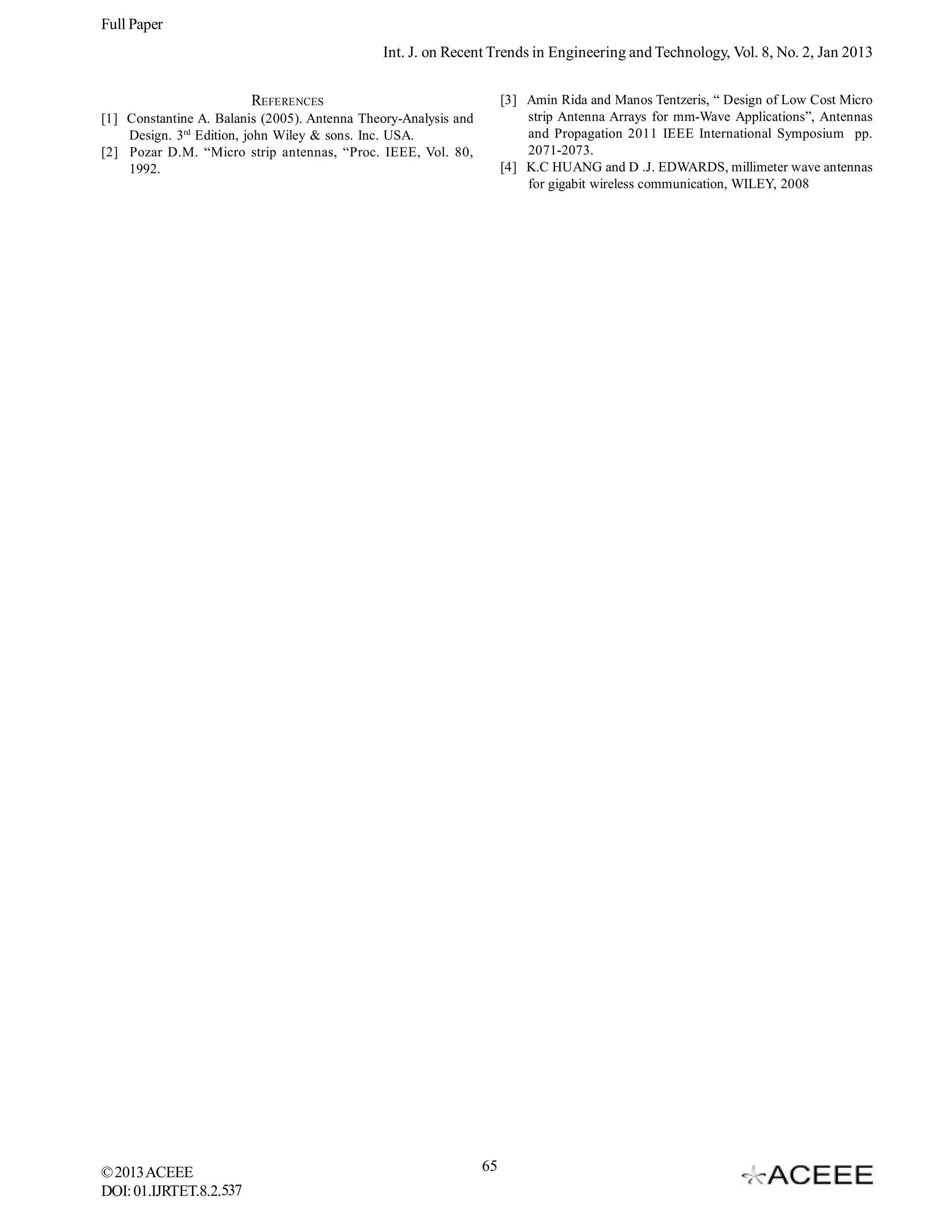 Design of Series Feed Microstrip Patch Antenna Array using HFSS Simulator | PDF | Physics | Science