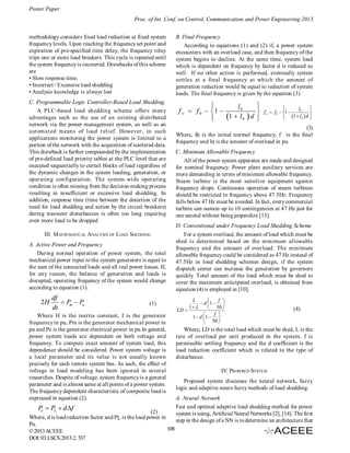 Energy Management by Adaptive Neuro-Fuzzy For Under Frequency Load Shedding/Case Study | PDF