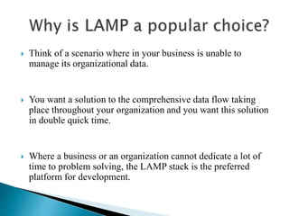 LAMP TECHNOLOGY BY SAIKIRAN PANJALA | PPTX