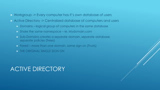 Active Directory Roundtable | PPTX | Databases | Computer Software and ...