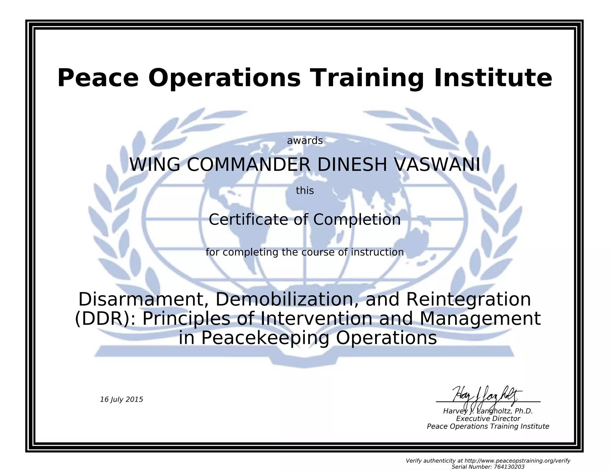 disarmament-demobilization-and-reintegration-ddr-certificate | PPT