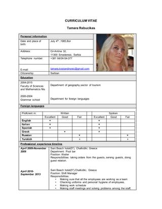 CURRICULUM VITAE ENGLISH | PDF