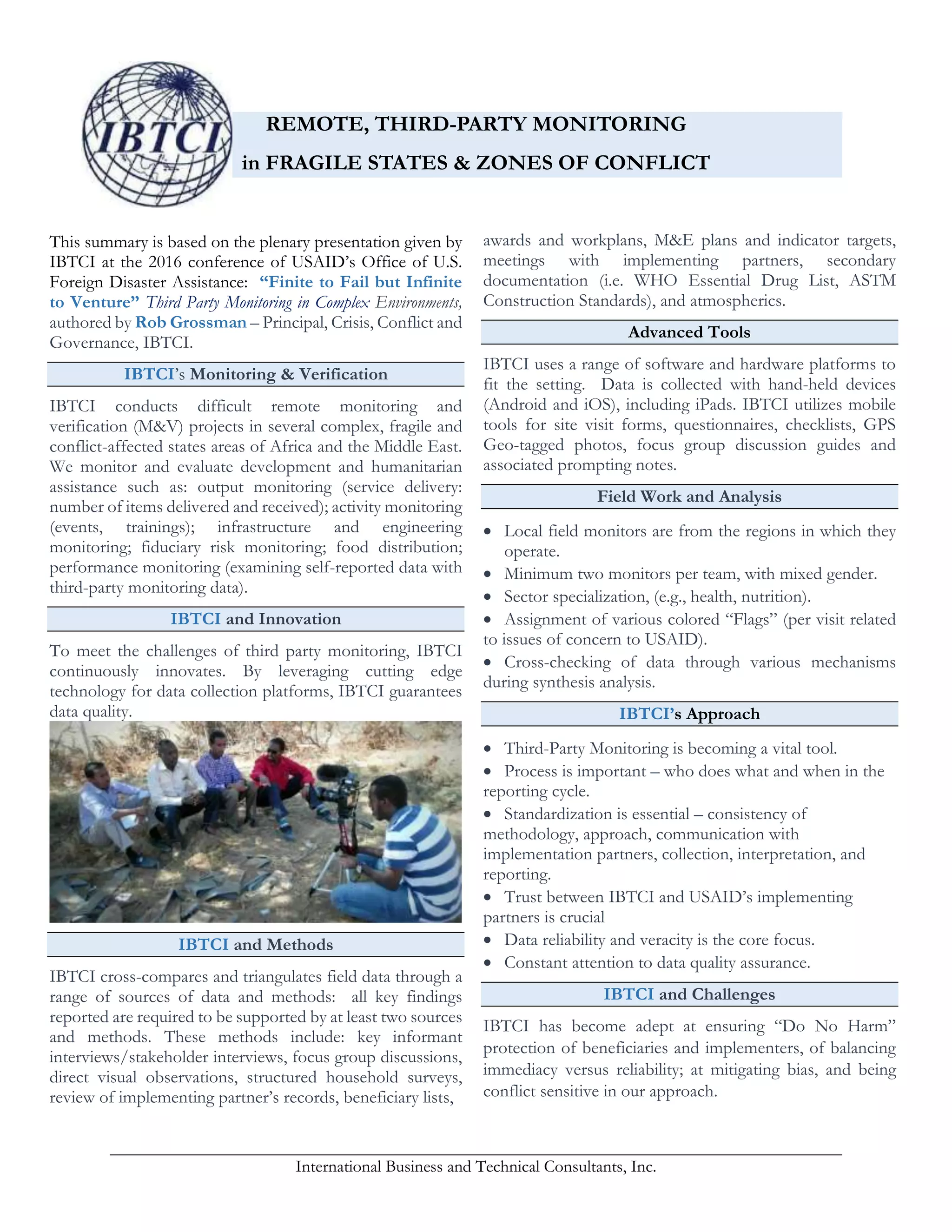 3rd Party Monitoring in Fragile States (1) | PDF