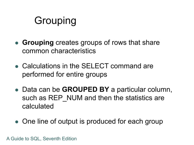 05. Single Table Query - Sistem Basis Data | PPT
