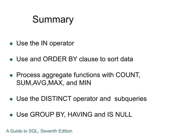05. Single Table Query - Sistem Basis Data | PPT