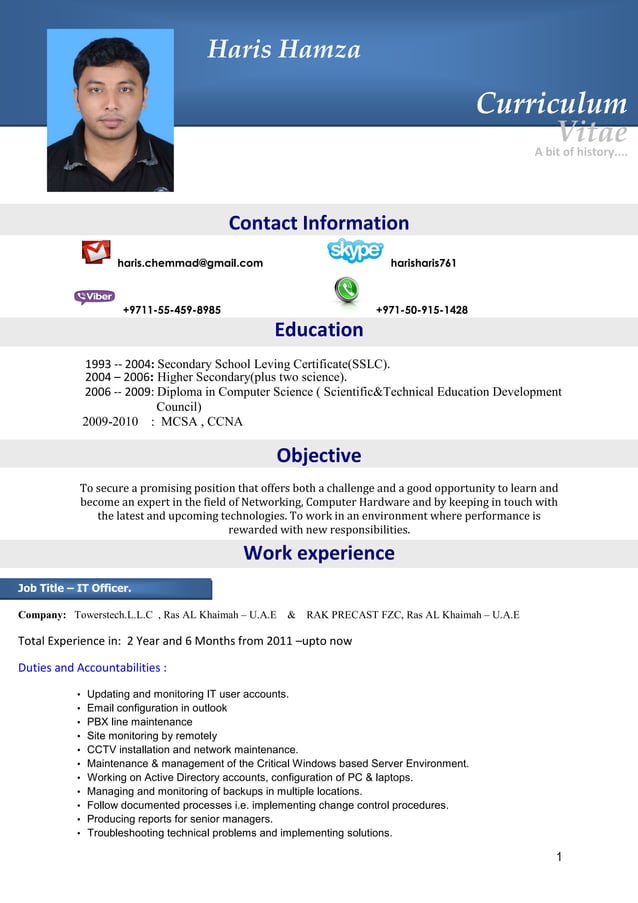 Haris Hamza- Resume | PDF
