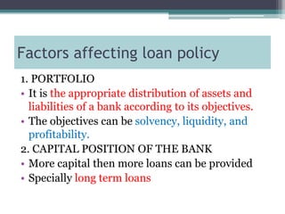 Loan policy | PPTX
