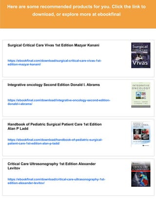 Surgical Critical Care Second Edition Jerome Abrams | PDF
