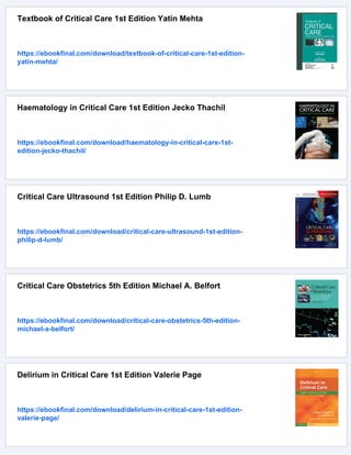 Surgical Critical Care Second Edition Jerome Abrams | PDF