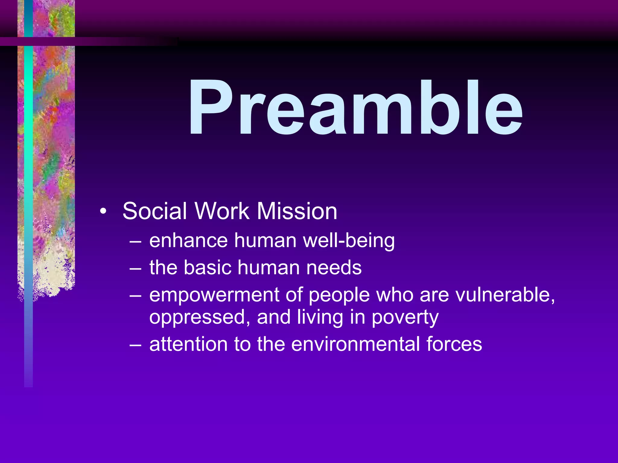 Code of ethics NASW | PPTX