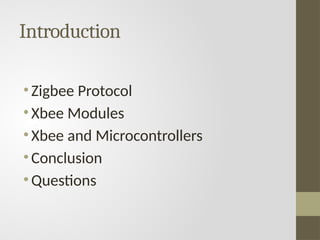 zigbee networks using xbee modules for wsn | PPT