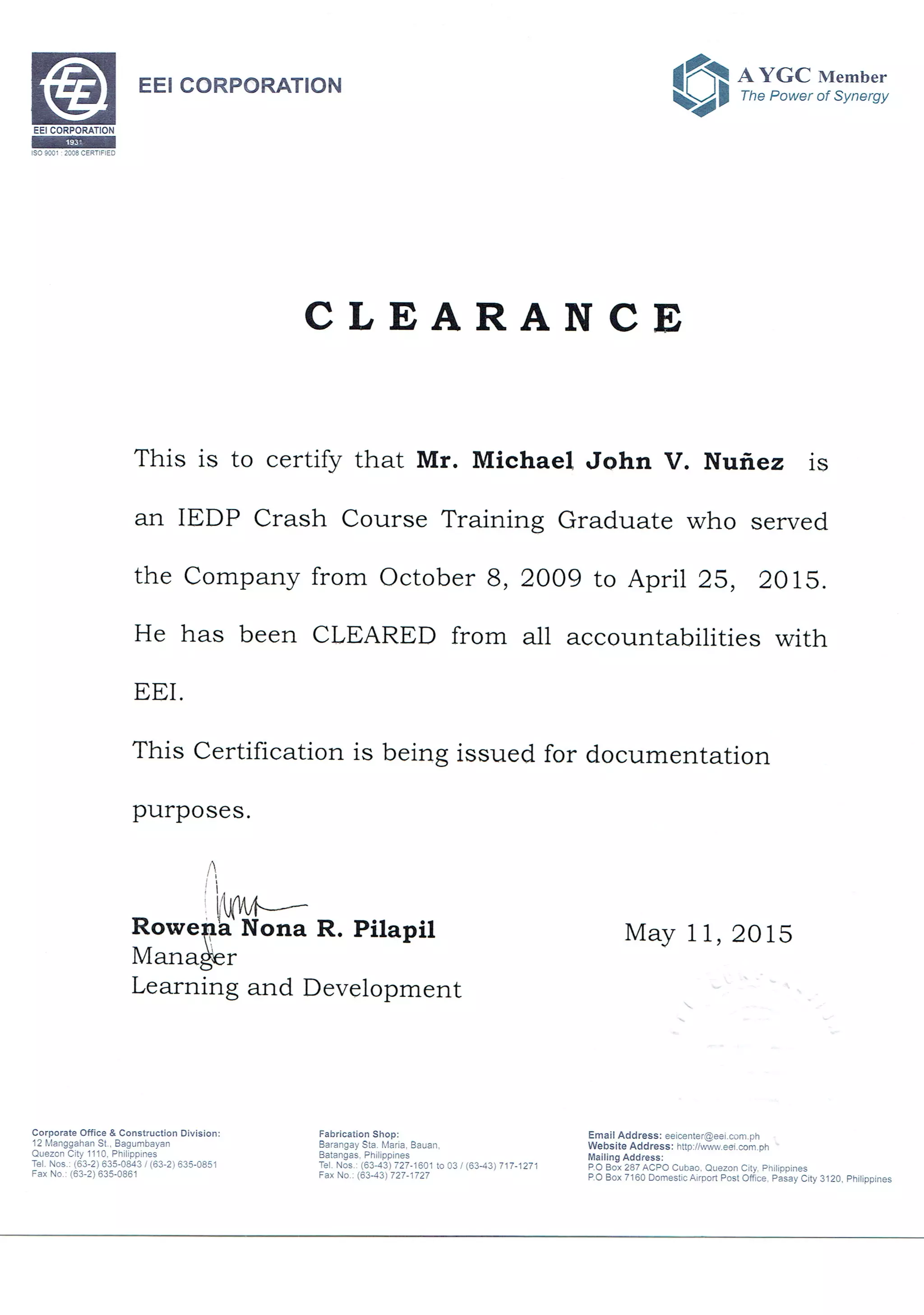 EEI Clearance | PDF