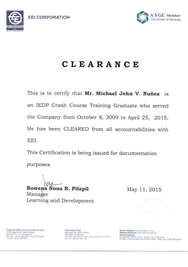 EEI Clearance | PDF