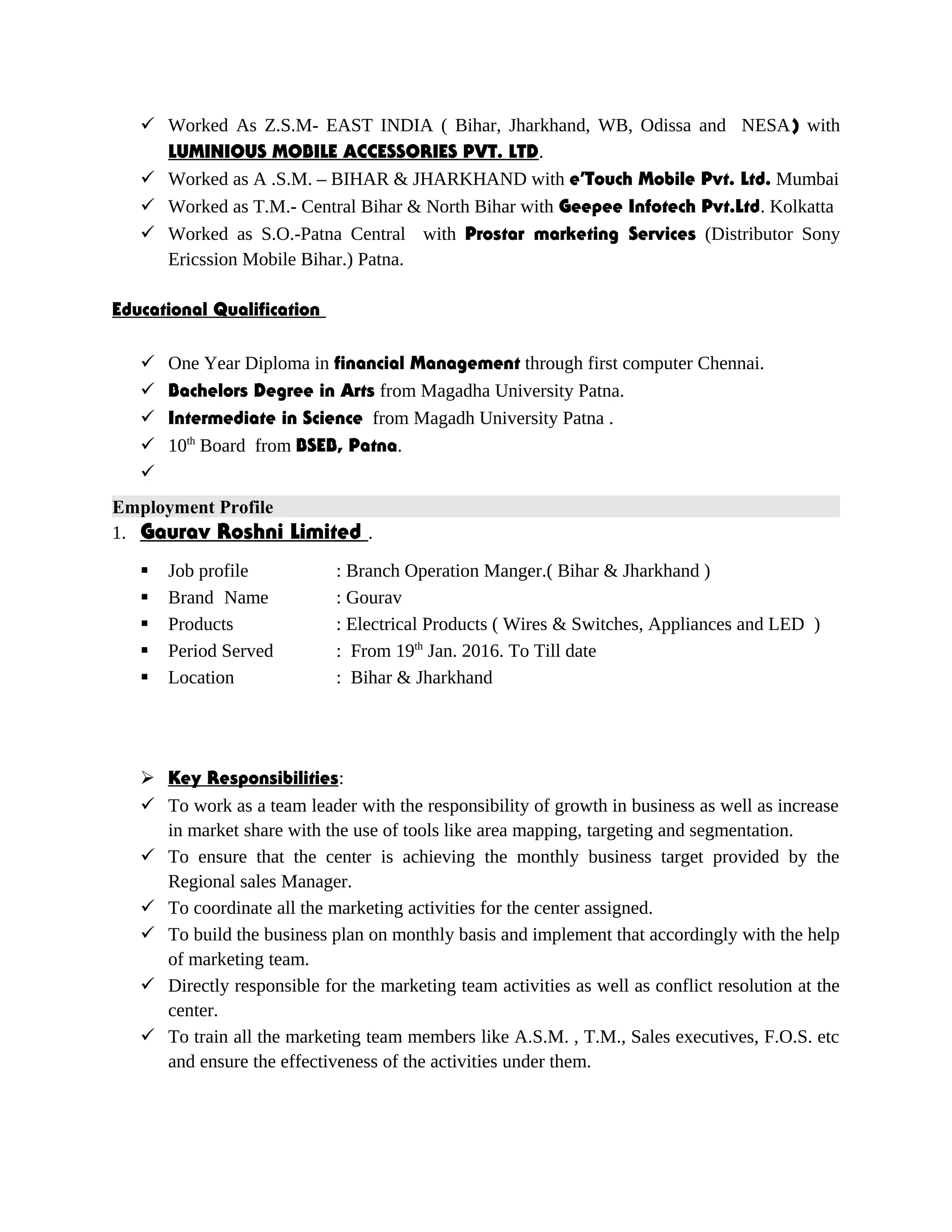 Pradeep Resume | DOC