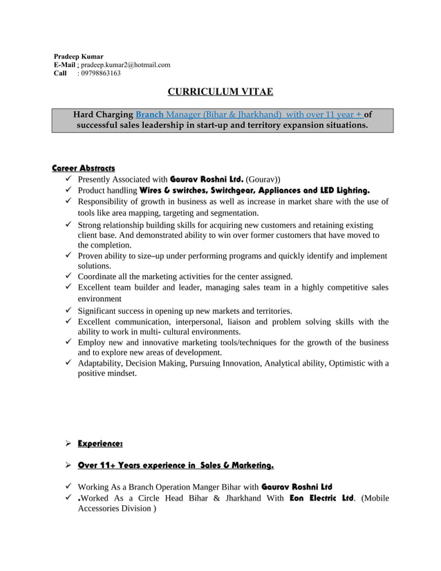 Pradeep Resume | PDF