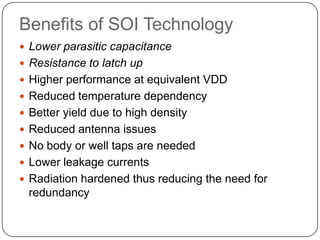 Ultra Thin Body SOI FETs | PPT