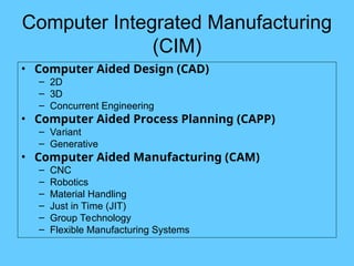 computer aided process planning and cost estimation | PPT