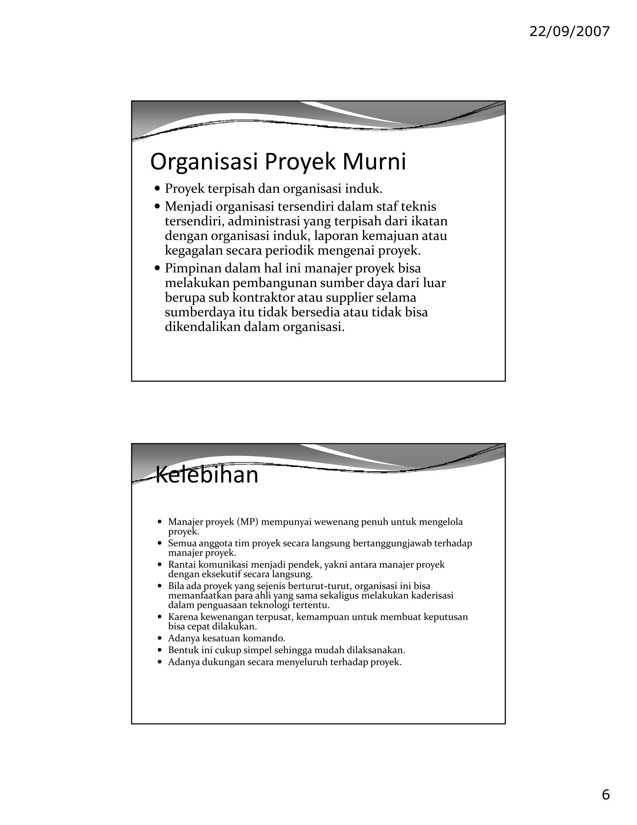 Organisasi Proyek | PDF