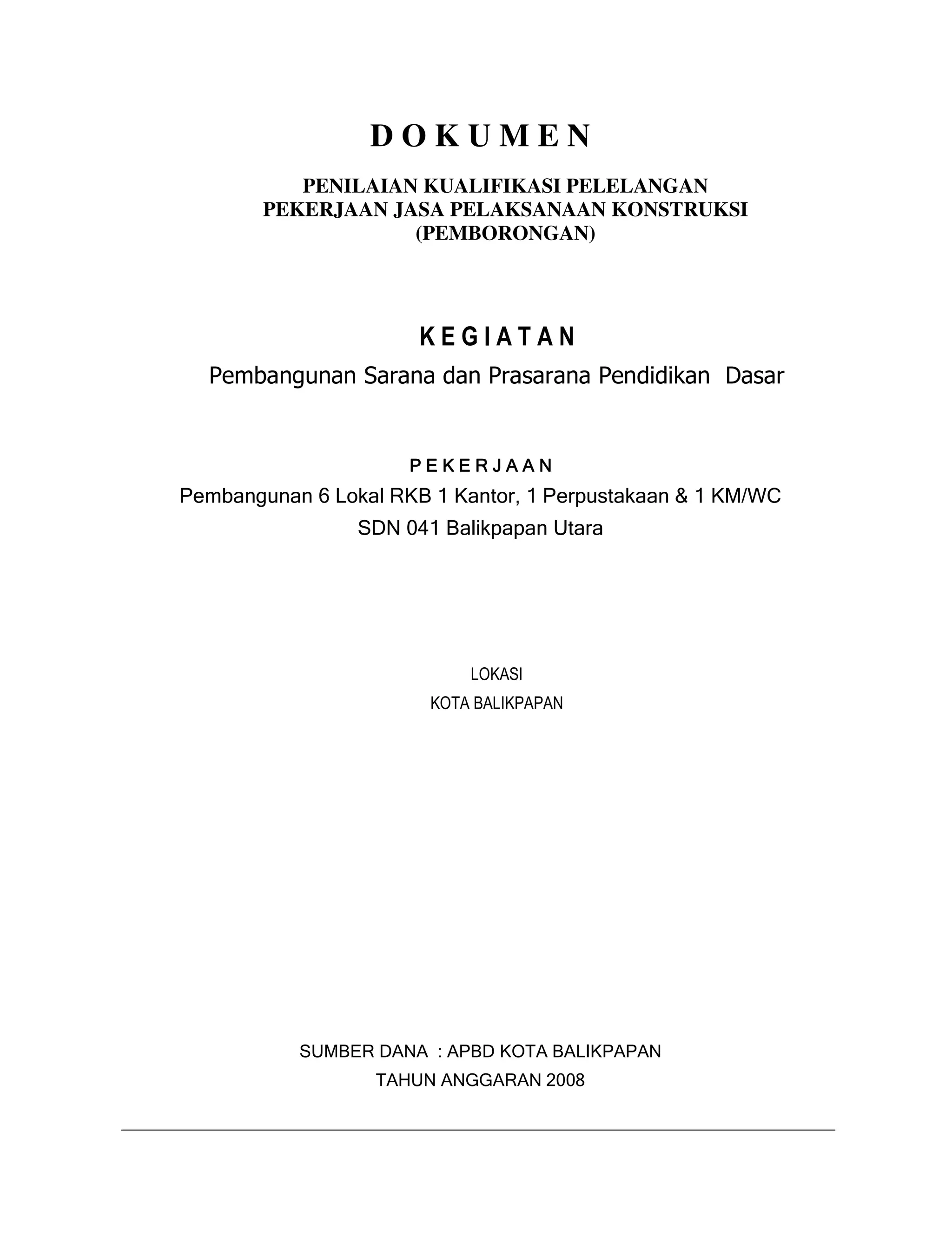 Microsoft Word - DOK KUALIFIKASI SDN 041 | PDF