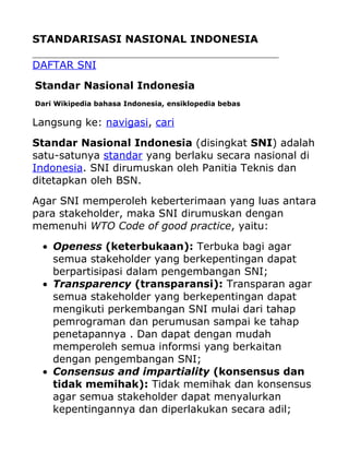 STANDAR NASIONAL INDONESIA | PDF