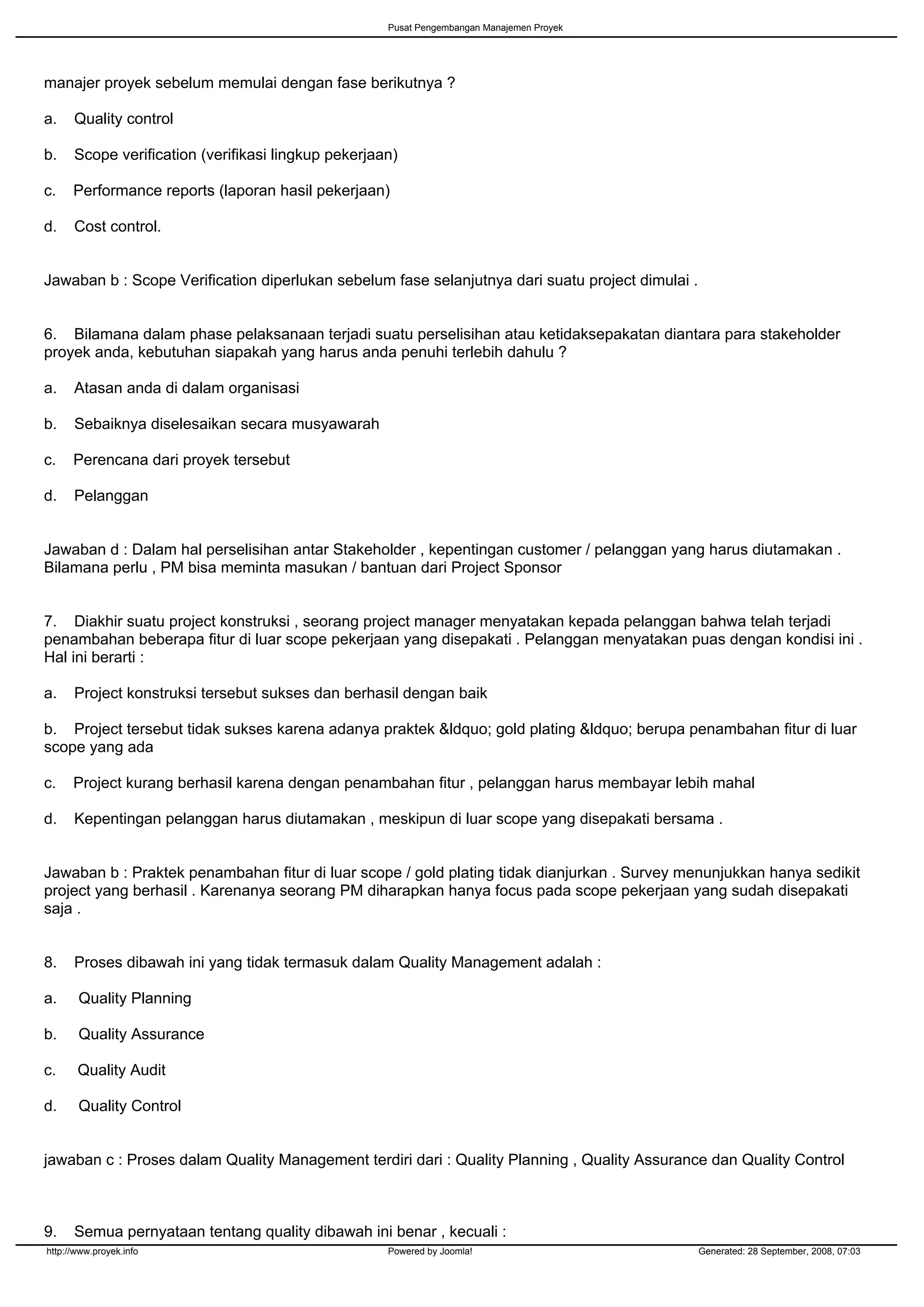 Quality kontrol | PDF