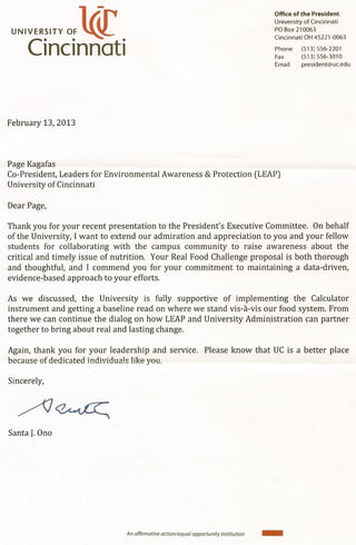 Letter from Ono Feb 2013 | PDF