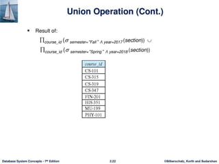 Chapter 2 - Intro to relational model - DSC | PPT