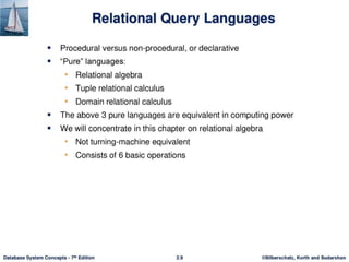 Chapter 2 - Intro to relational model - DSC | PPT