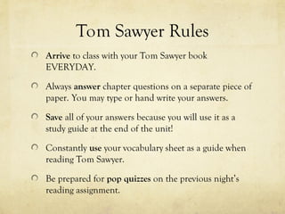 Mark Twain - The Adventure of Tom Sawyer | PPT
