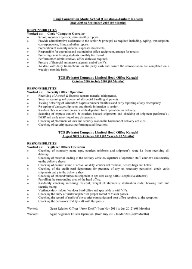 Abdul Ghaffar CV | PDF