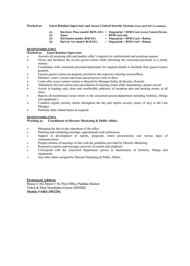 Abdul Ghaffar CV | PDF