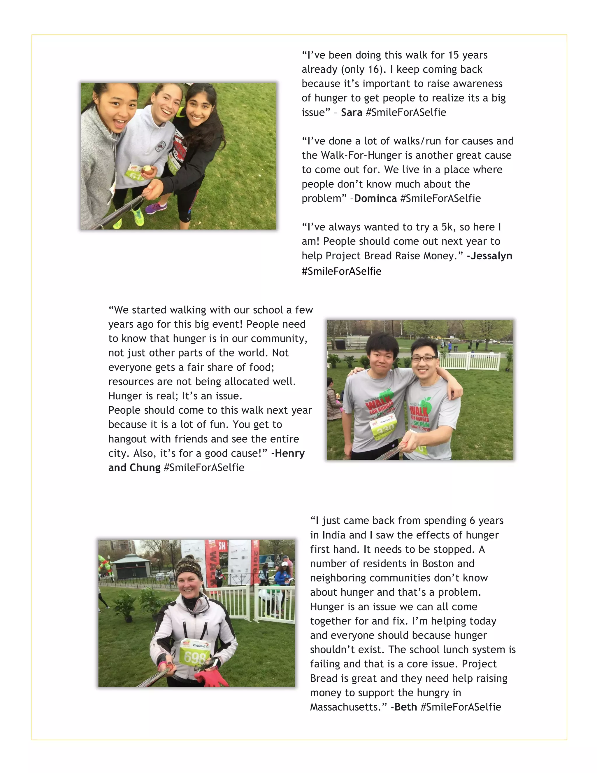 Project Bread Walk for Hunger 2016 | PDF