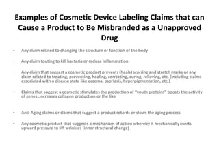 COSMETIC LABELING & CLAIMS | PPTX