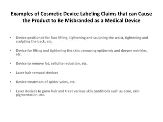 COSMETIC LABELING & CLAIMS | PPTX