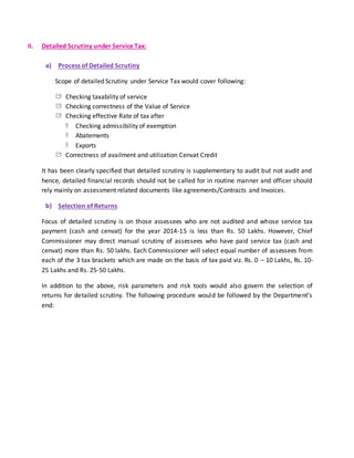 Be Prepared for scrutiny of your returns by Taxmen | DOCX