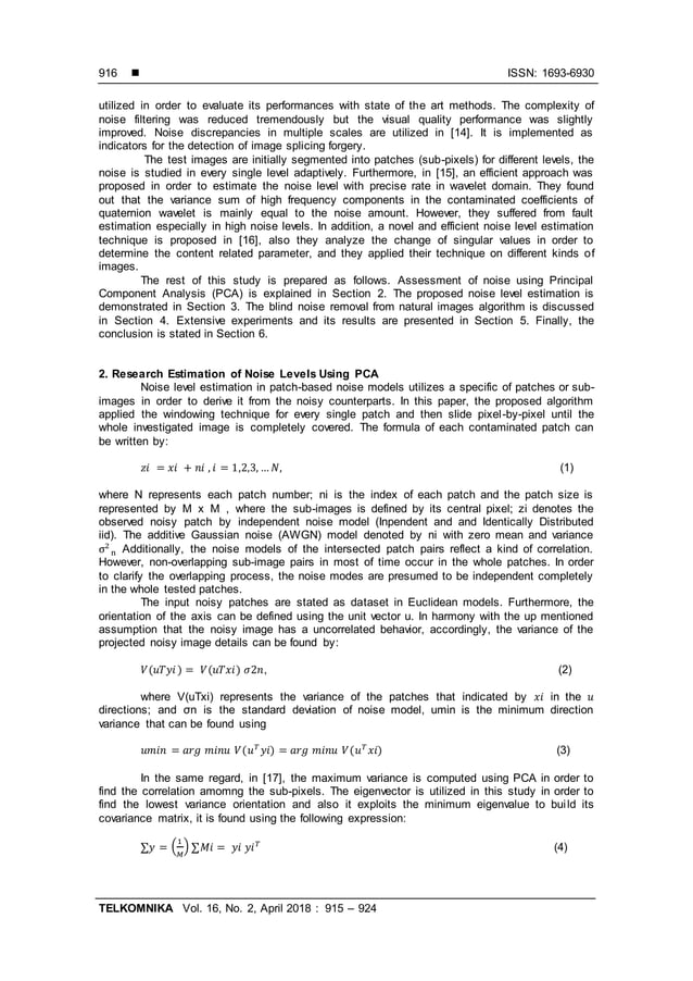 Noise Level Estimation For Digital Images Using Local Statistics And Its Applications To Noise