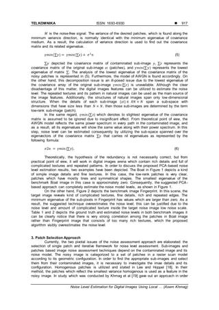 Noise Level Estimation for Digital Images Using Local Statistics and Its Applications to Noise ...