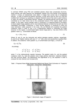 Noise Level Estimation for Digital Images Using Local Statistics and Its Applications to Noise ...