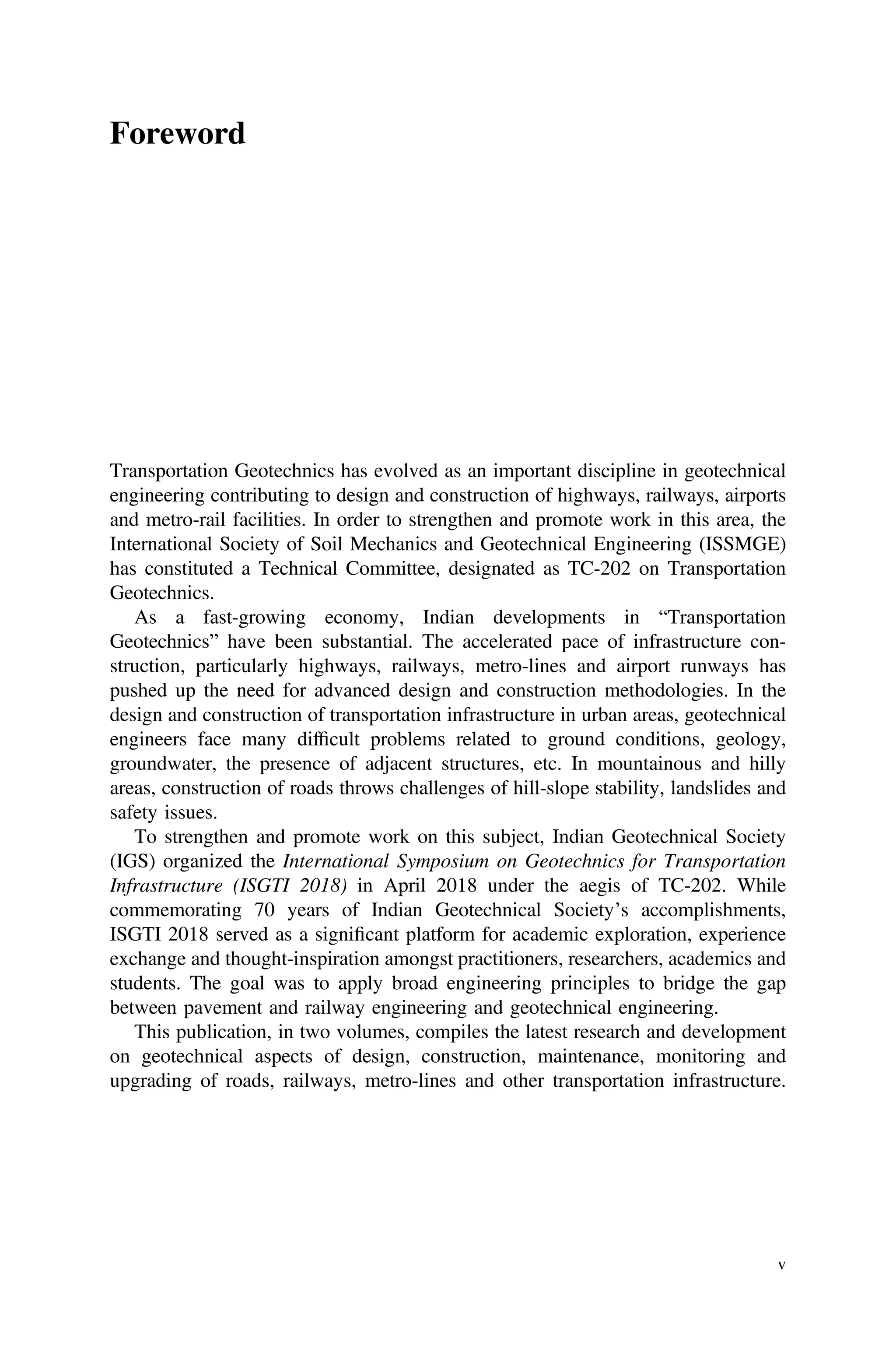 Geotechnics for Transportation Infrastructure Recent Developments ...