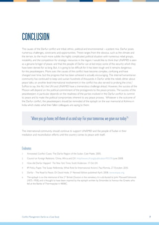 1/2010 Conflict management: Darfur as a case study | PDF