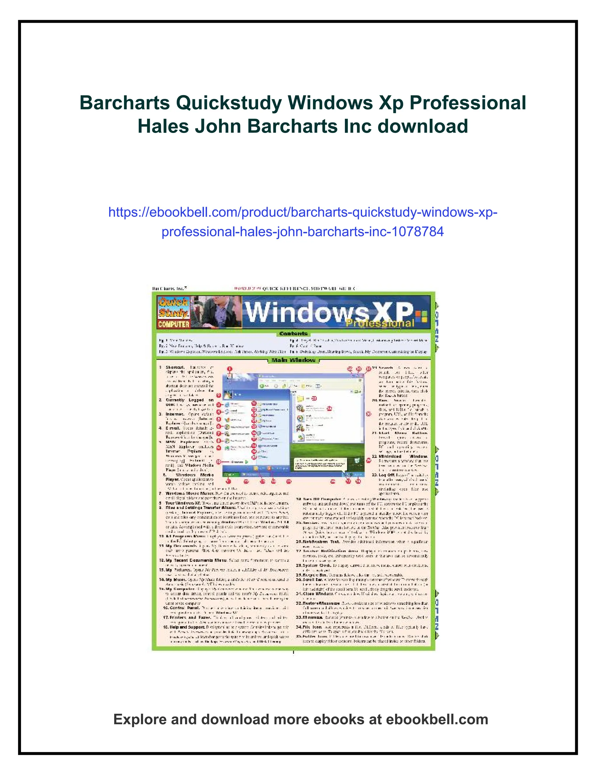 Barcharts Quickstudy Windows Xp Professional Hales John Barcharts Inc | PDF