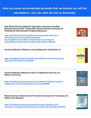 Intrusion Detection A Data Mining Approach Nandita Sengupta Jaya Sil | PDF
