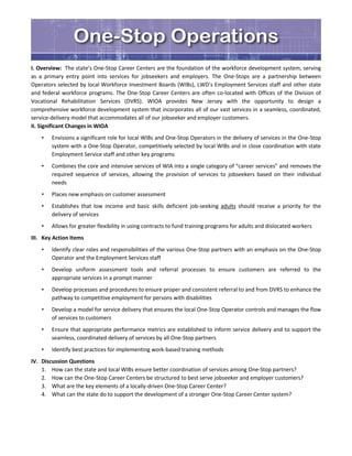 WIOA CONFERENCE AGENDA-Work Group Discussion Docs | PDF