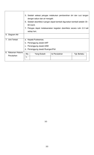 SPO Desinfeksi-Ruangan untuk keperluan akreditasi | PDF