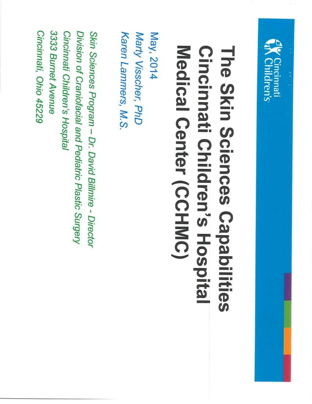 Skin Sciences Capabilities at CCHMC | PDF