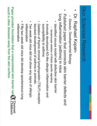 Skin Sciences Capabilities at CCHMC | PDF