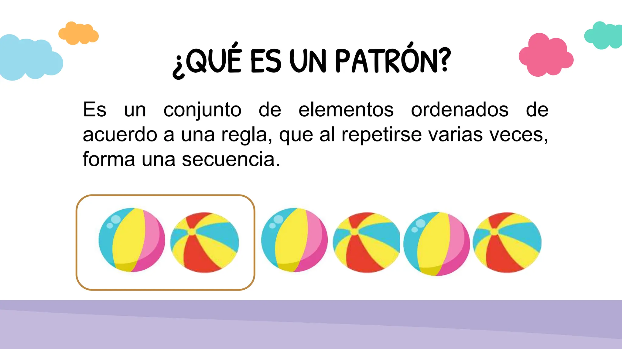 Definición y ejercicios de patrones de formas y colores. | PPT