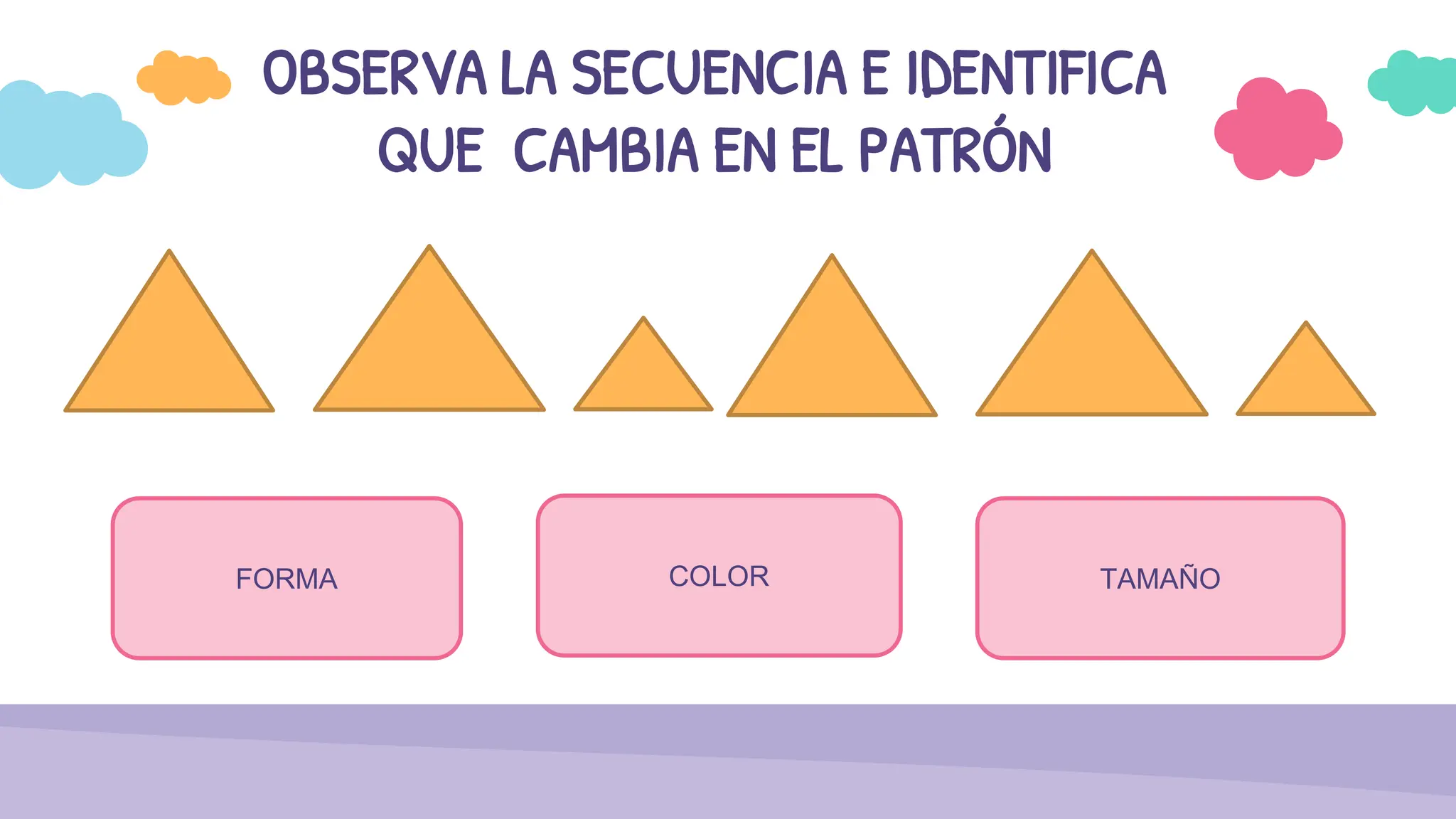Definición y ejercicios de patrones de formas y colores. | PPT