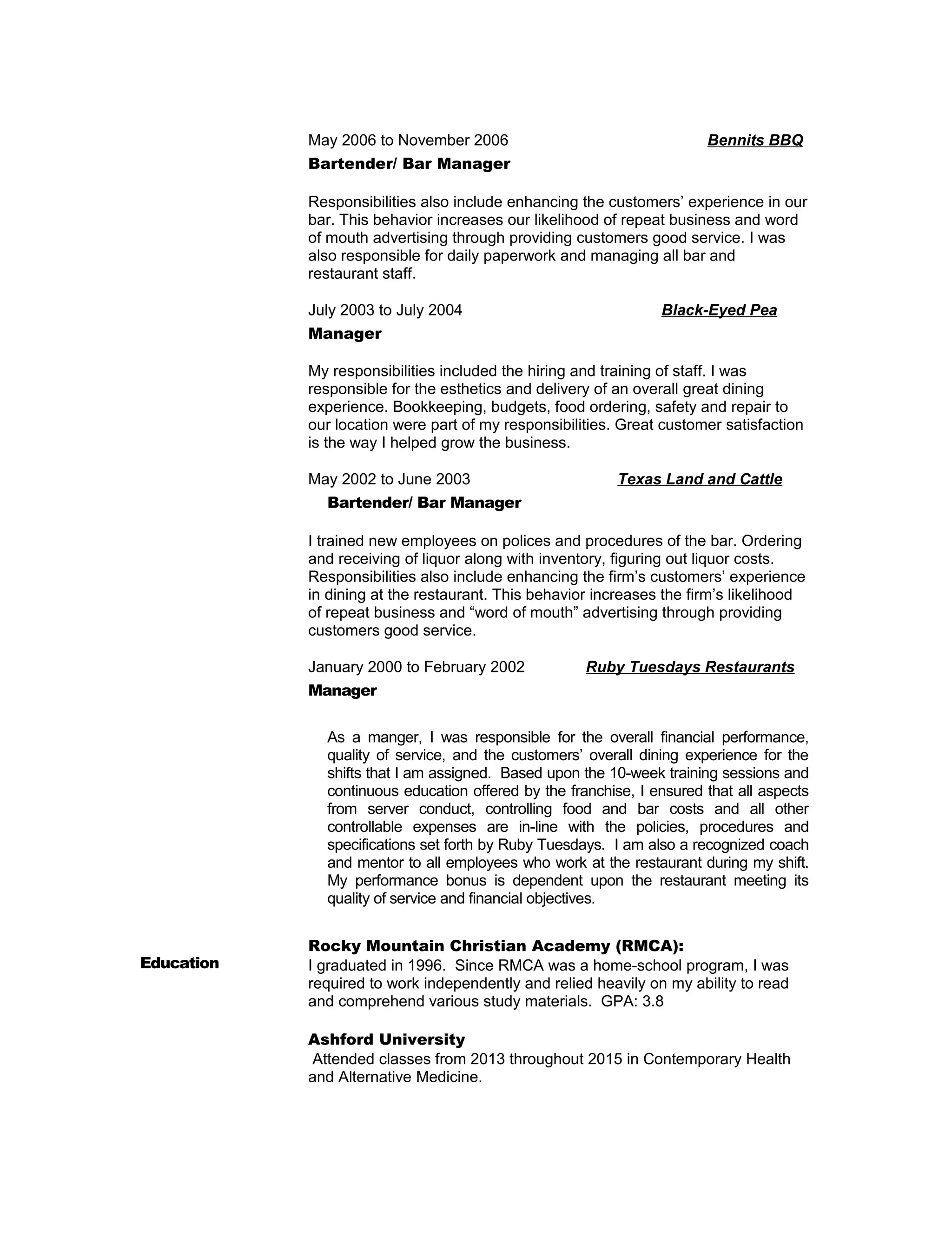 jim resume updated | DOC